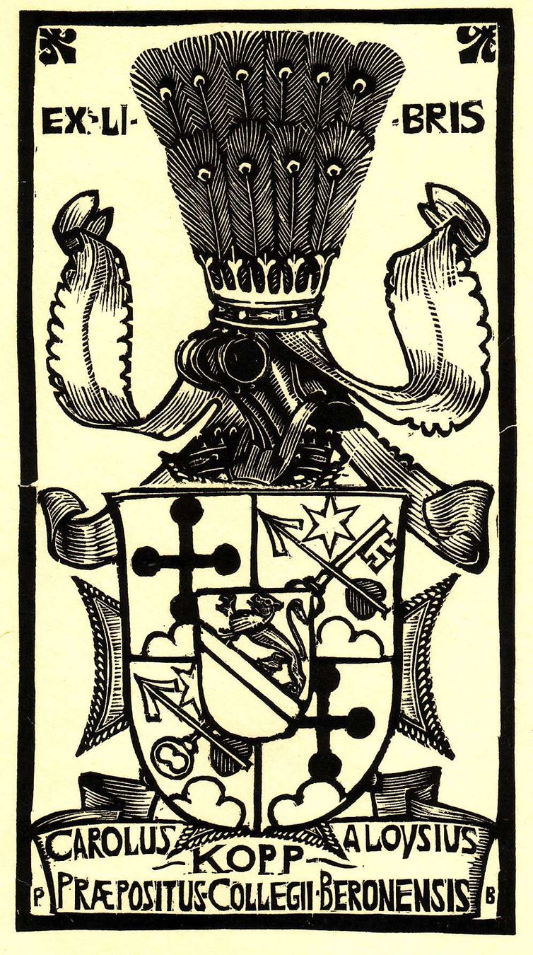 Ex-libris héraldique Charles-Louis KOPP par Paul Boesch (D'occasion) à ...