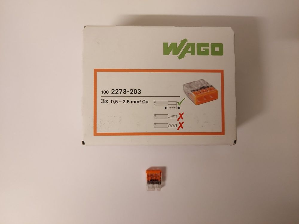 Dosenklemmen WAGO 3L (Neu und originalverpackt) in Uznach für CHF 13.5 – mit Lieferung auf ...
