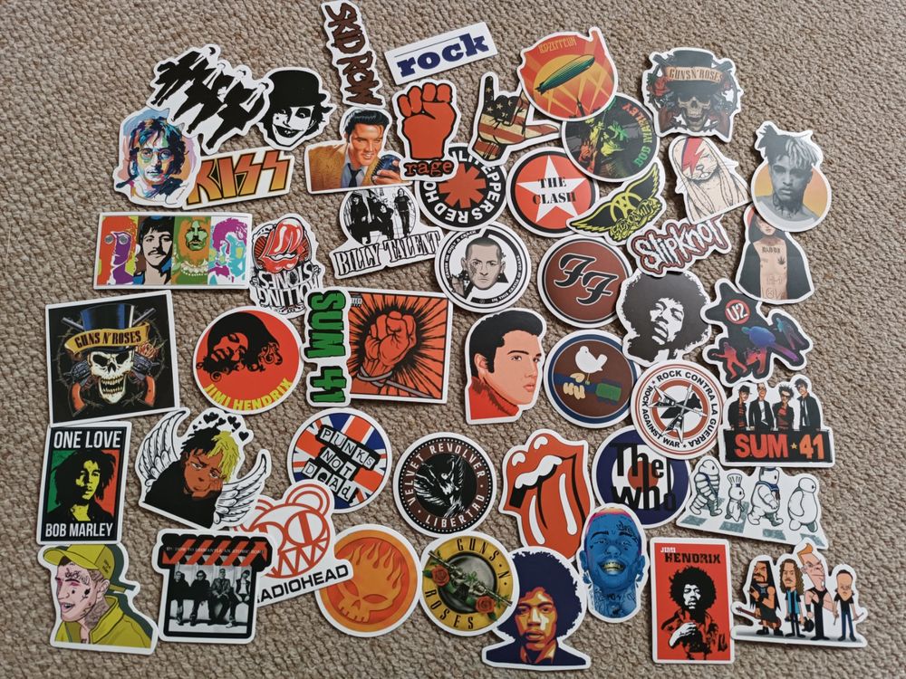 50x Sticker Rock History Bands (Code Skid) | Kaufen auf Ricardo