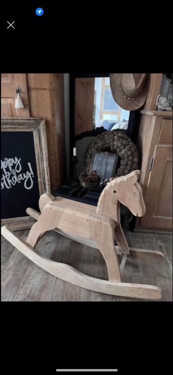 Schaukelpferd massiv Holz antik Vintage (Gebraucht) in Hochfelden für CHF 130 – nur Abholung auf ...