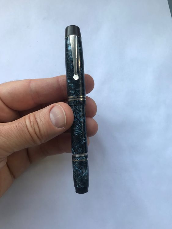 Vintage Stylomine 303 Füller - Blau schwarz-marmoriert (Gebraucht) in ...