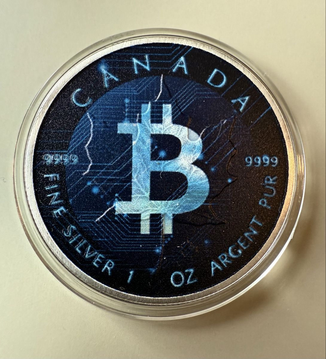 Maple Leaf Crypto Bitcoin 2023 1 oz Color Royal Canadia (Gebraucht) in ...