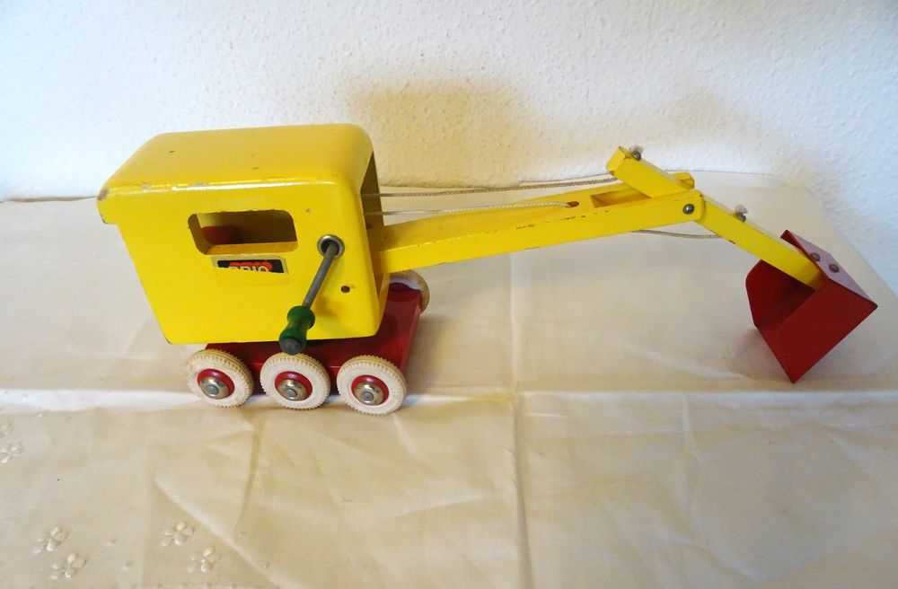 BRIO Excavator Kranwagen Holzbagger Retro Vintage 50/60er (Gebraucht ...