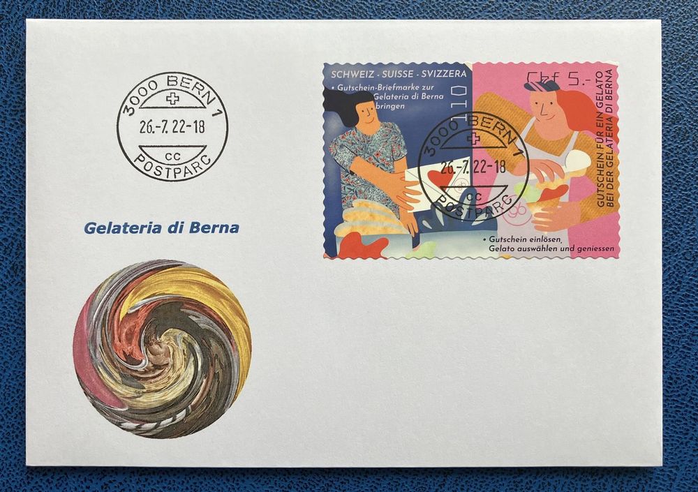 CH 2022 FDC "Gelateria di Berna" RRR (Neu (gemäss Beschreibung)) in Niederweningen für CHF 52 ...