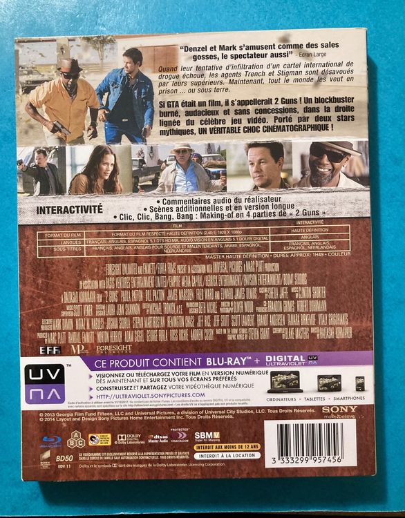 2 Guns (FR-ENG-ESP) Denzel Washington, Mark Wahlberg (D'occasion) à ...