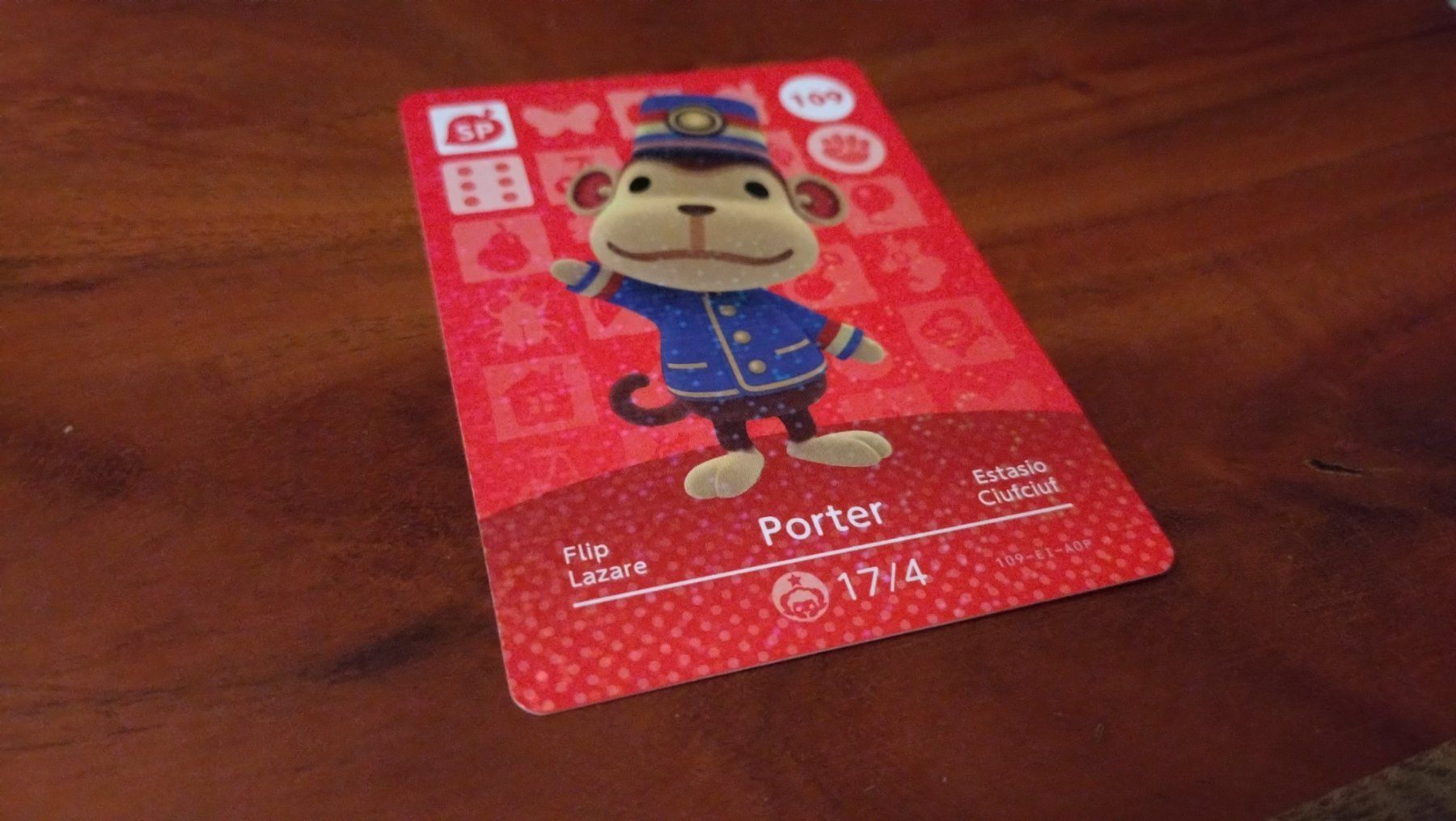 Animal Crossing amiibo Karte, Porter / Flip EU Nr. 109 (Neu (gemäss ...