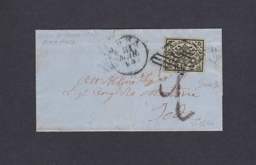 Kirchenstaat 2 BAJ Brief 1864(HOHER KAT) | Kaufen auf Ricardo