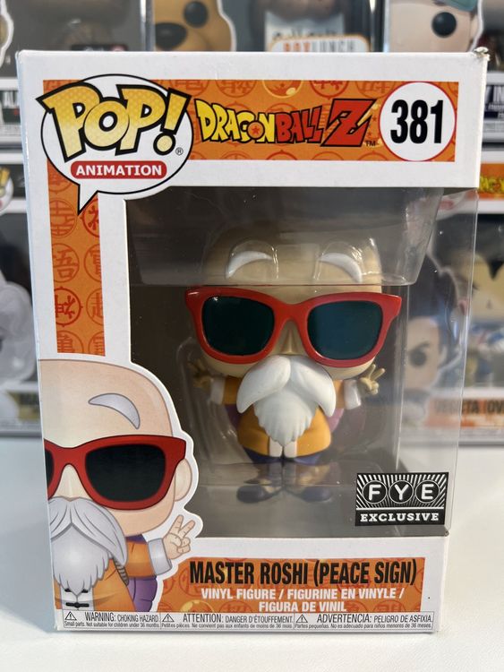 Funko POP! Animation Dragon Ball Z Master Roshi (Peace Sign) (Neu und ...