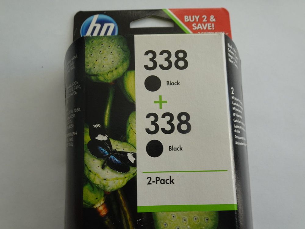 HP 338 BLACK; TINTENDRUCKE; 2-PACK (Neu und originalverpackt) in für ...