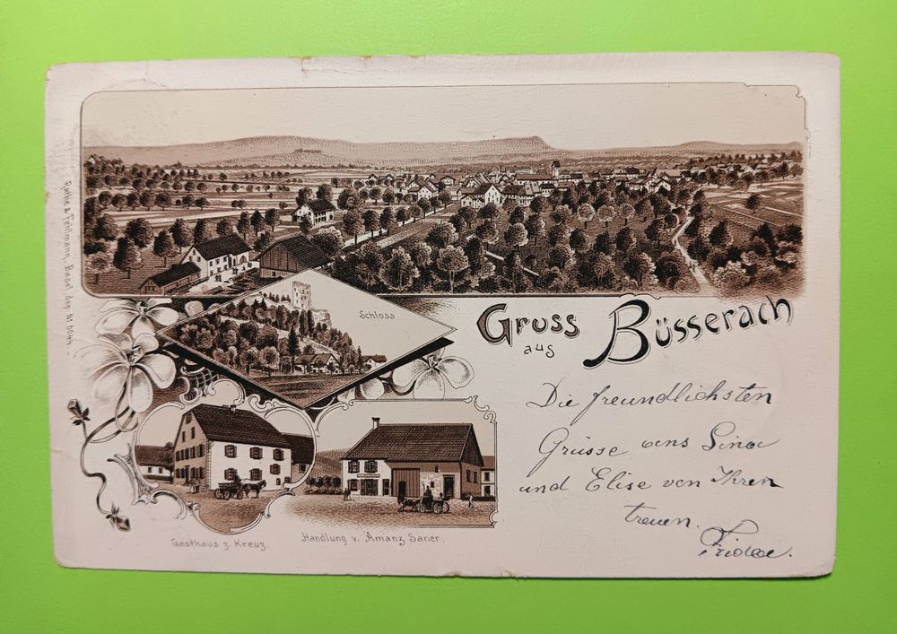 Litho, Gruss aus Büsserach 1903 nach Wohlen (Gebraucht) in Holderbank AG für CHF 27 – mit ...