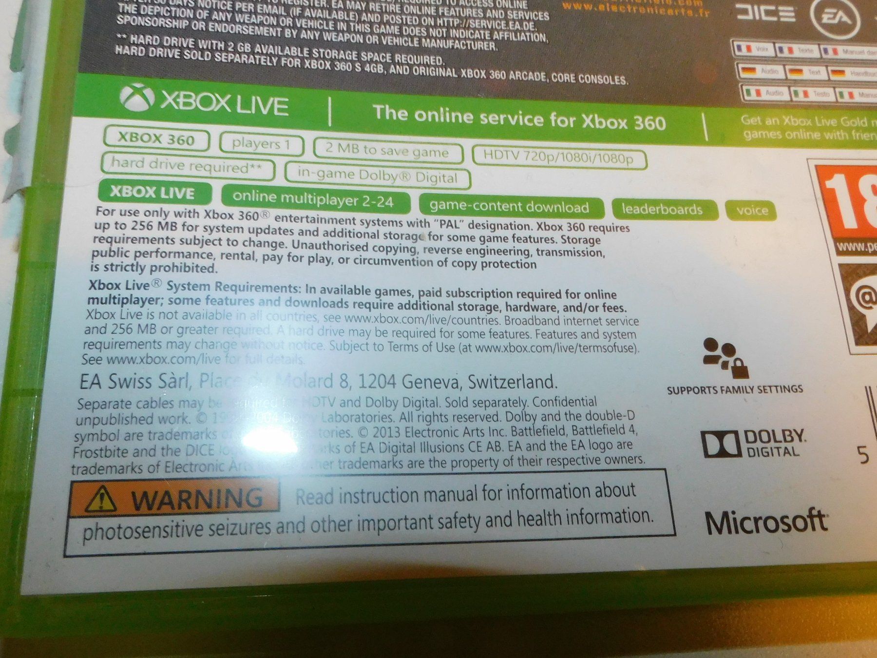 XBOX 360 - Game Videospiel - Battlefield 4 - - Videospiel (Gebraucht ...