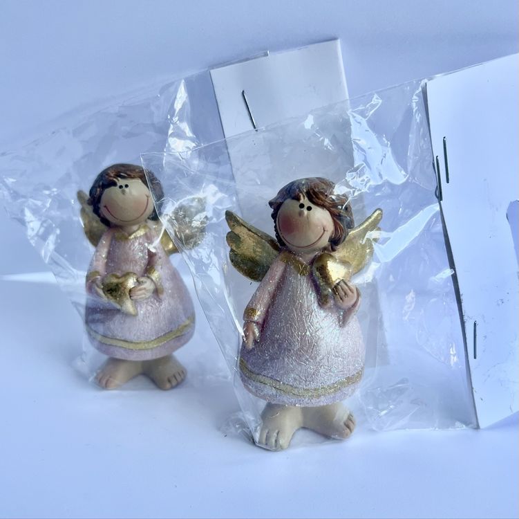 2er Set Deko-Engel, rosa, Neu, Shabby Chic, Landhaus (Neu und ...