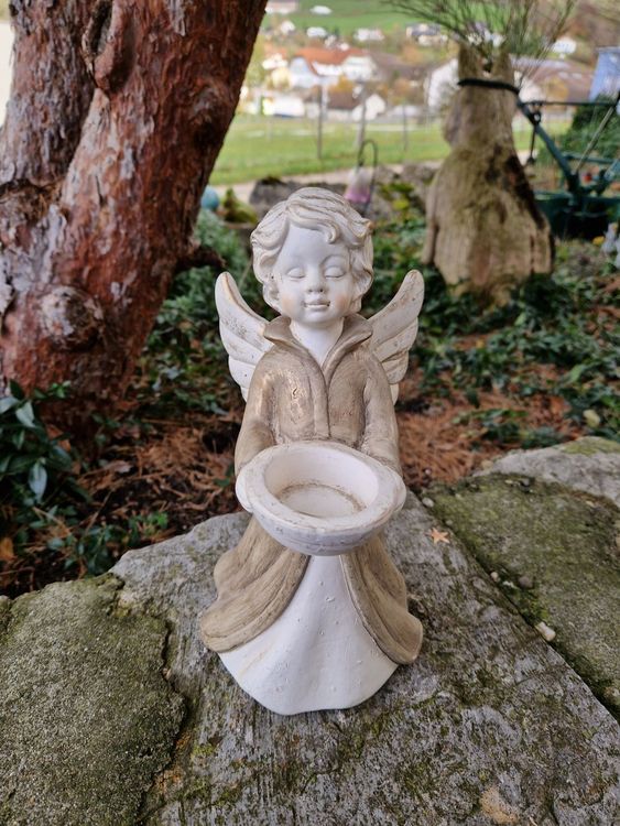 Kerzenhalter Rechaud-Kerzen Engel gross mit Kleid (Gebraucht) in Siblingen für CHF 5 – mit ...