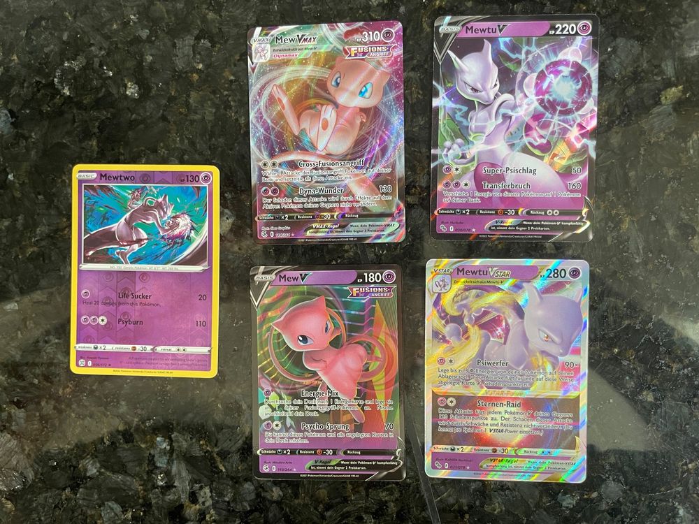 Pokemon Sammlung - MewtwoV, MewtwoVstar, MewV, MewVmax (Neu (gemäss ...