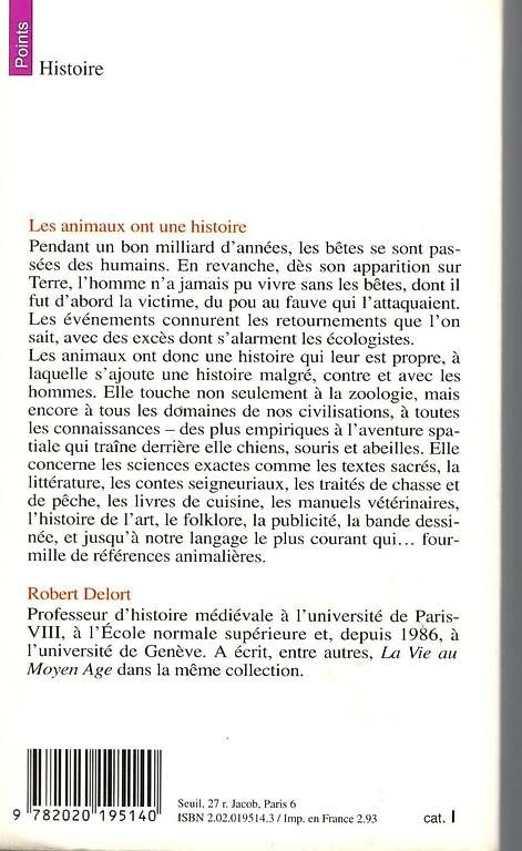 Les animaux ont une histoire - Robert Delort (D'occasion) à Estavayer ...