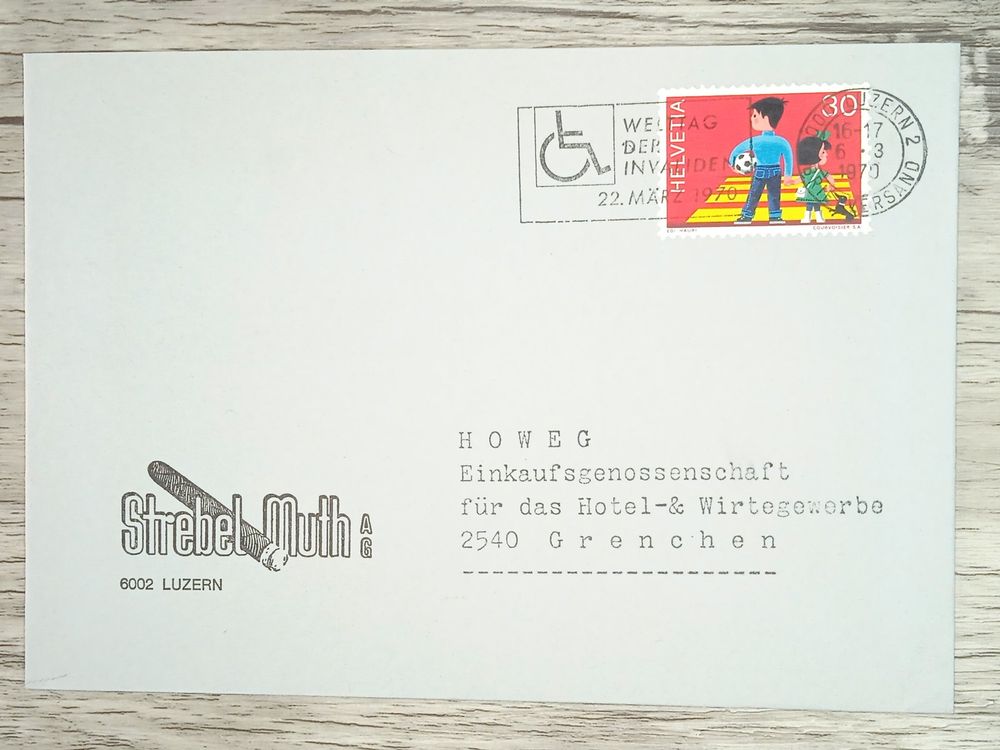 TR17 Enveloppe + Timbre Suisse 1970 (Gebraucht) in Cousset für CHF 0.65 – mit Lieferung auf ...