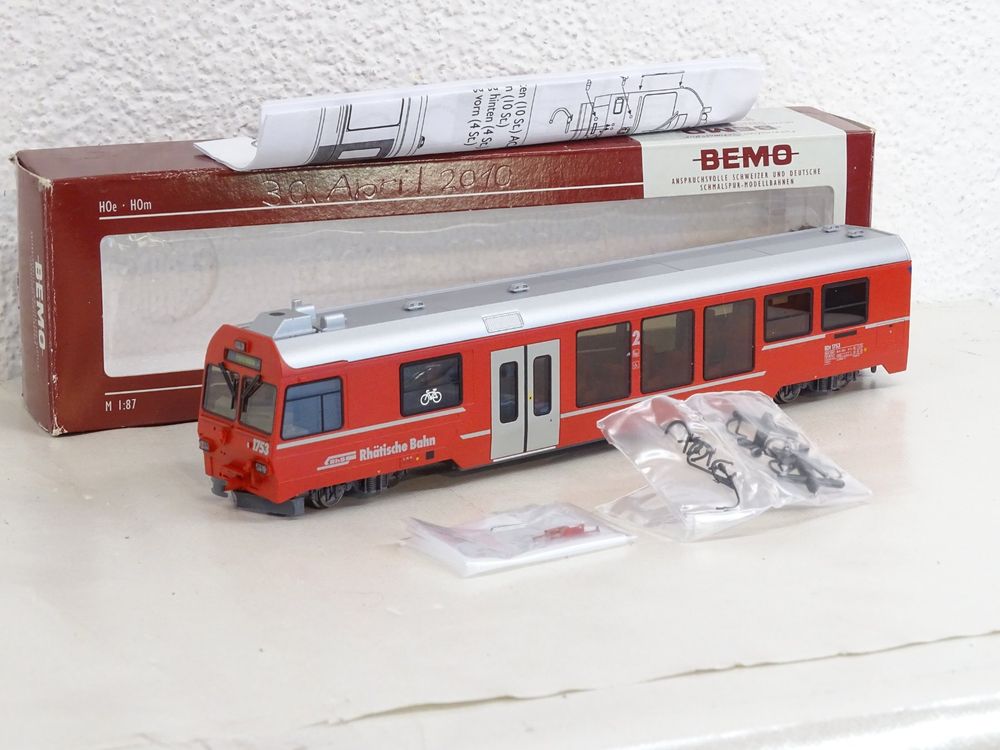 Bemo 3249 103 Steuerwagen RhB, BDt1753, Rot, H0m, OVP | Kaufen auf Ricardo