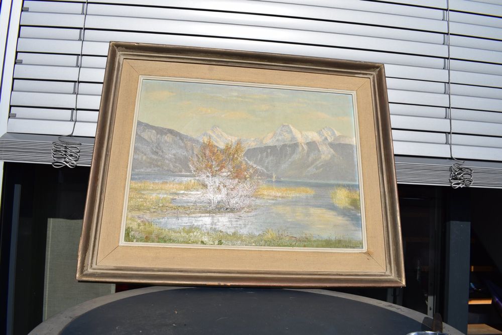 Bild Öl auf Platte Fritz Brand 1953 | Kaufen auf Ricardo