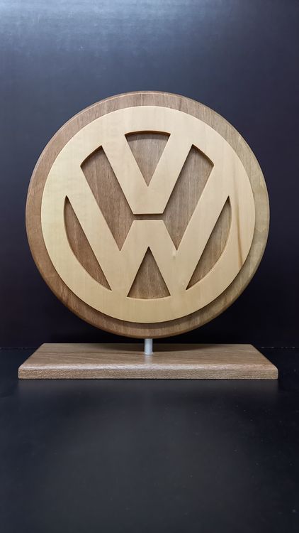 VW Logo aus Holz (Golf,Tiguan,T-roc,Polo,Passat,Caddy) (Neu (gemäss ...