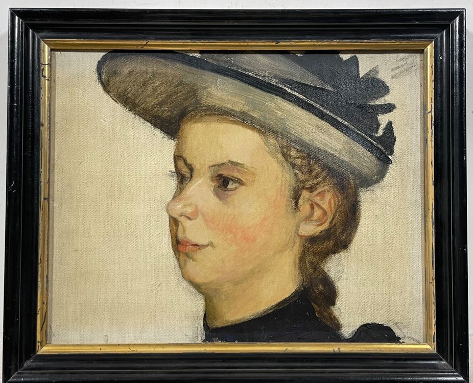 Antikes Gemälde Seitenbildnis einer Dame mit Hut (Gebraucht) in Root für CHF 510 – mit Lieferung ...