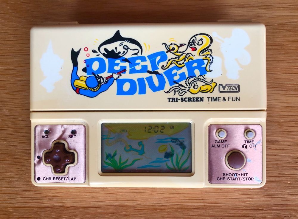 1982 Deep Diver Tri Screen Time & Fun Handheld Game Vintage (Gebraucht ...