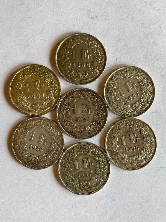 7stk. 1.- silber (28) (Gebraucht) in Bonstetten für CHF 19 – mit Lieferung auf Ricardo kaufen