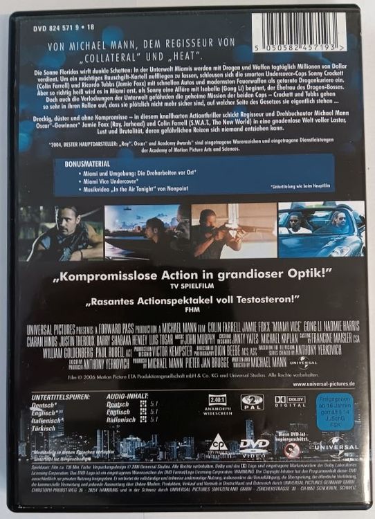 🎞️DVD Miami Vice - Colin Farrell & Jamie Foxx (Gebraucht) in Matzingen ...