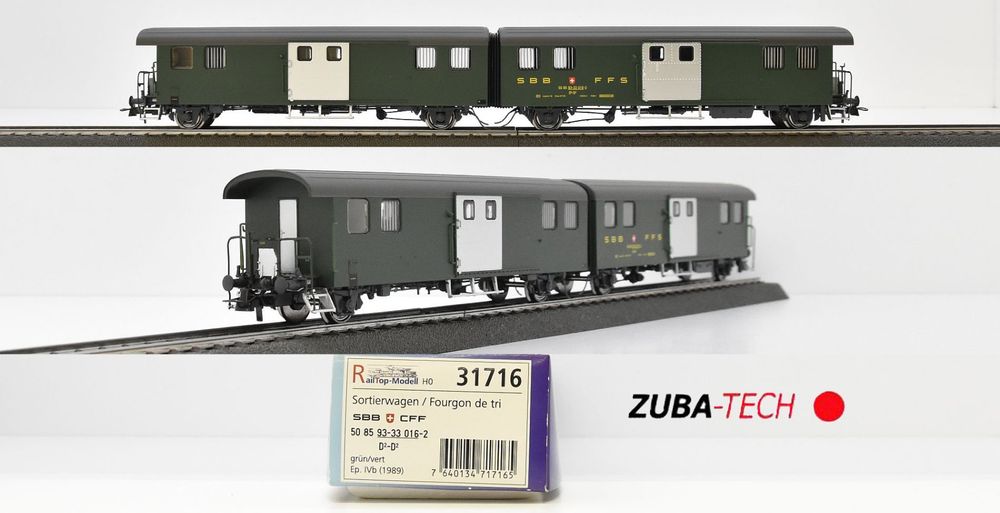 RailTop 31716 Sortierwagen D2-D2 SBB H0 GS mit OVP (Gebraucht) in St. Gallen für CHF 102 – mit ...