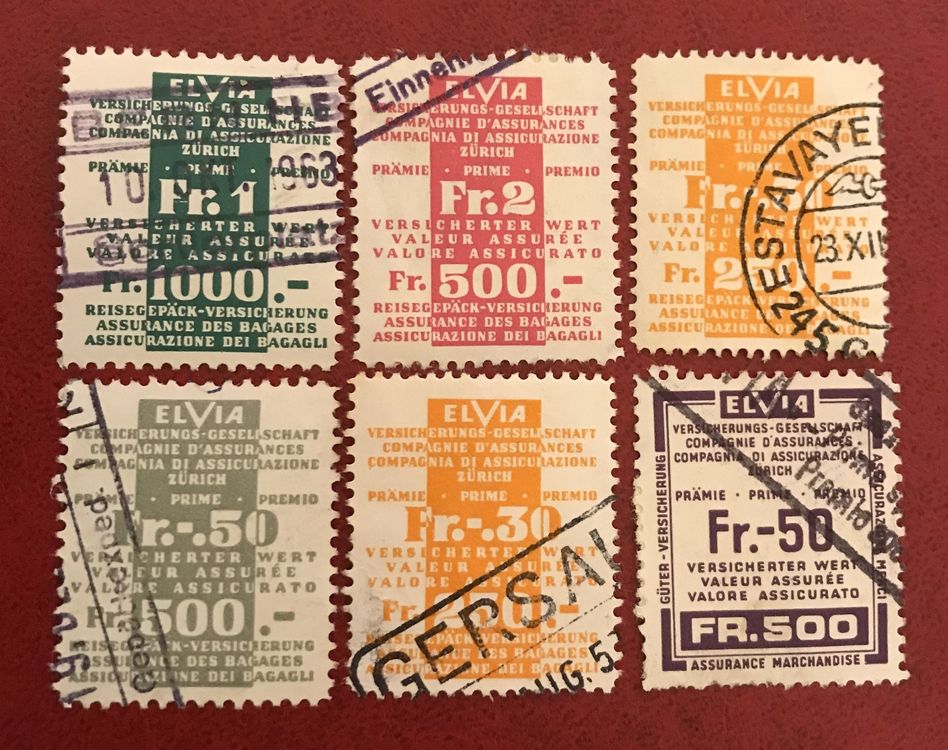 Timbre Prime Zurich .ELVIA 1957 (Gebraucht) in Lausanne für CHF 1 – mit Lieferung auf Ricardo kaufen