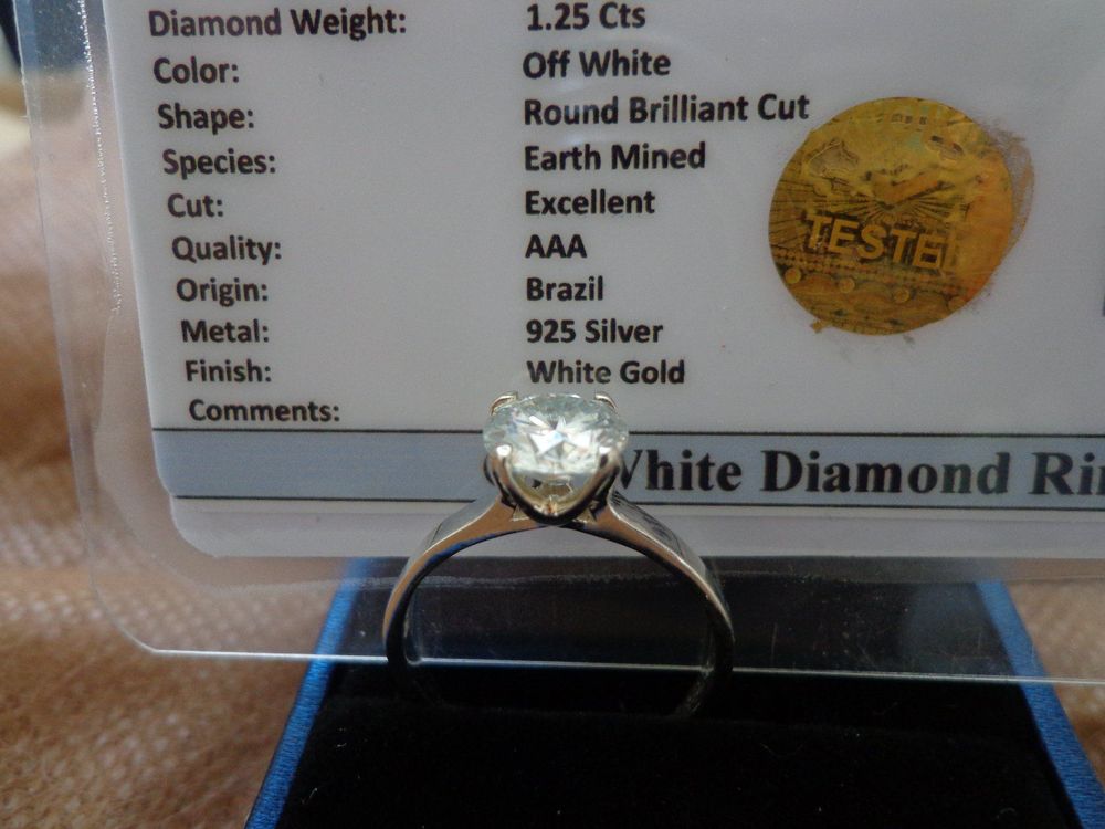 VRAI/ECHTE 1.25ct diamant White +Certifi | Kaufen auf Ricardo