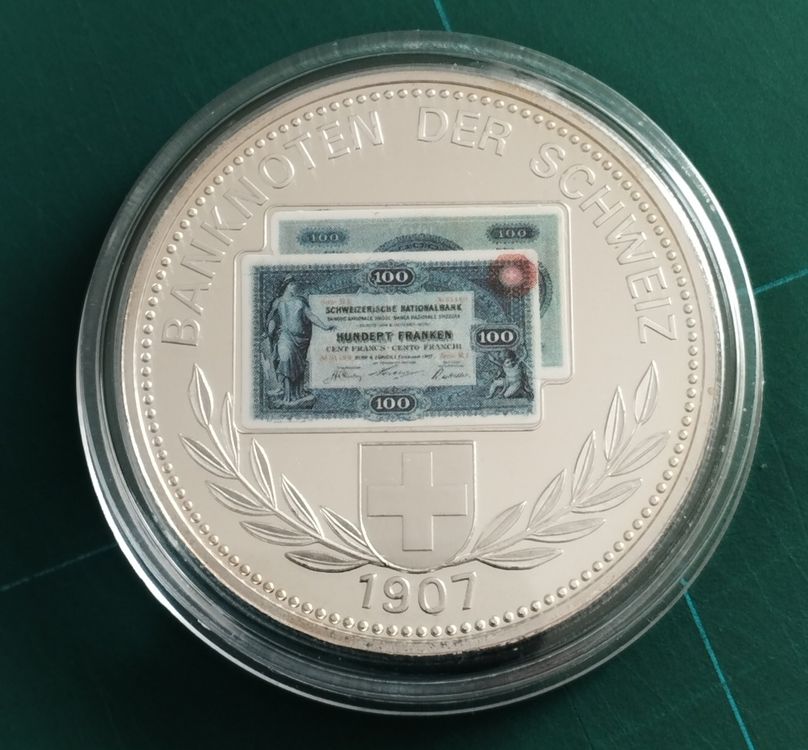 Banknote der Schweiz Sammlermünze Gedenkprägung 100er Note | Acheter ...