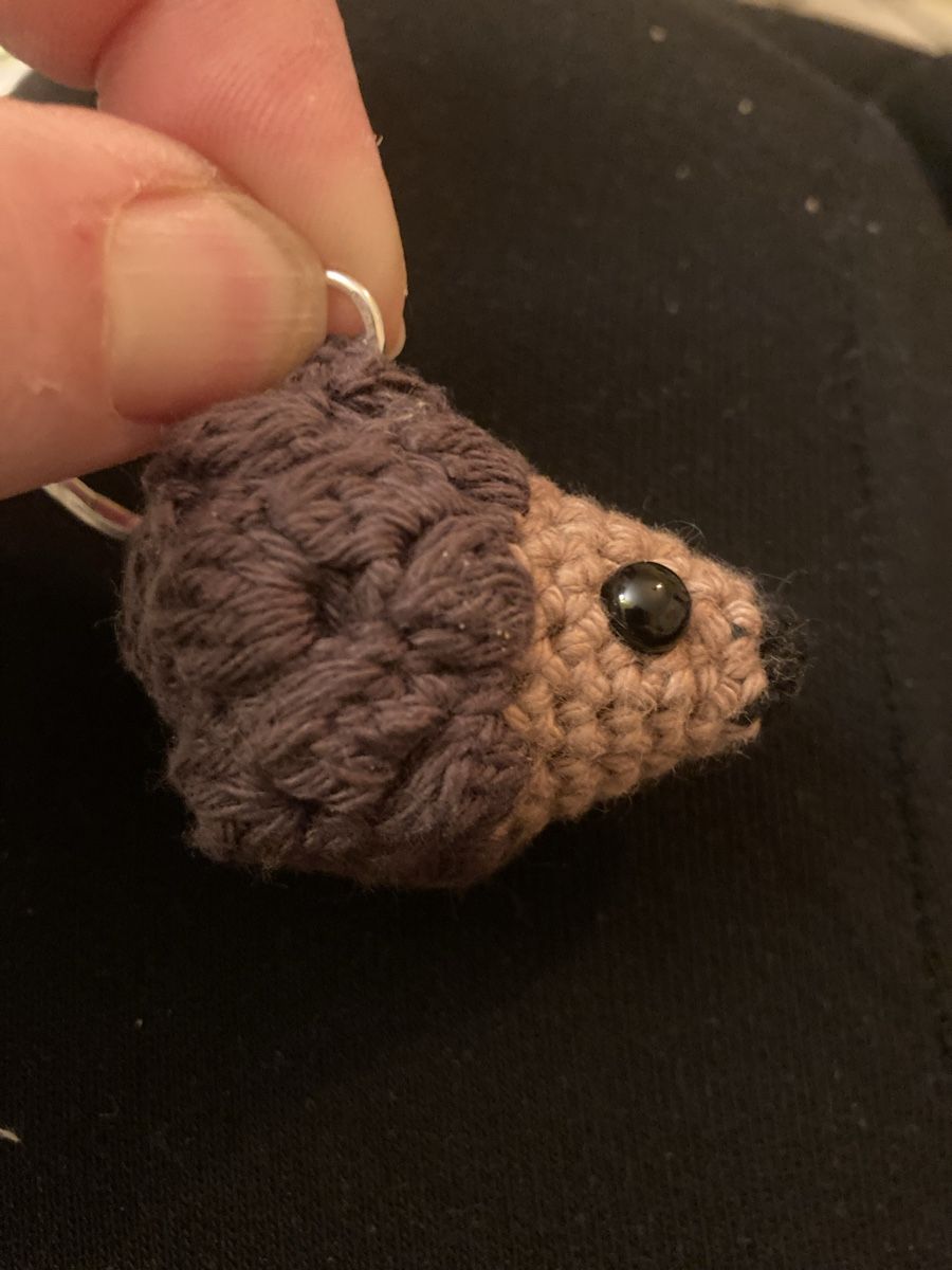 Porte-clés hérisson crocheté à la main - mignon! (Neuf (Voir ...