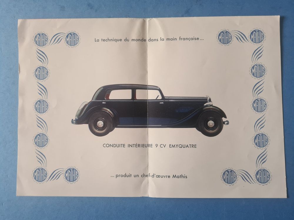 MATHIS AUTOMOBILE OLDTIMER VINTAGE COLLECTION | Kaufen auf Ricardo