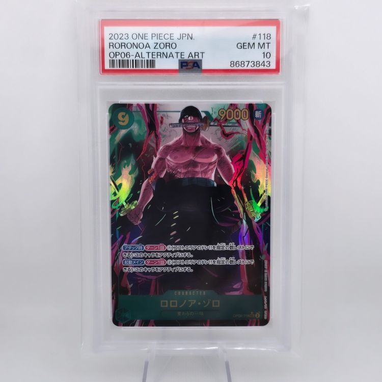 One Piece Roronoa Zoro OP05-118 SEC Alt Art - PSA 10 | Kaufen auf Ricardo