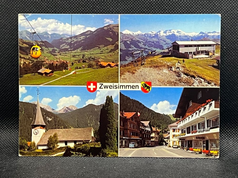 Zweisimmen, Gondelbahn u. Bergstation Rinderberg, Kirche (Gebraucht) in Widnau für CHF 1 – mit ...