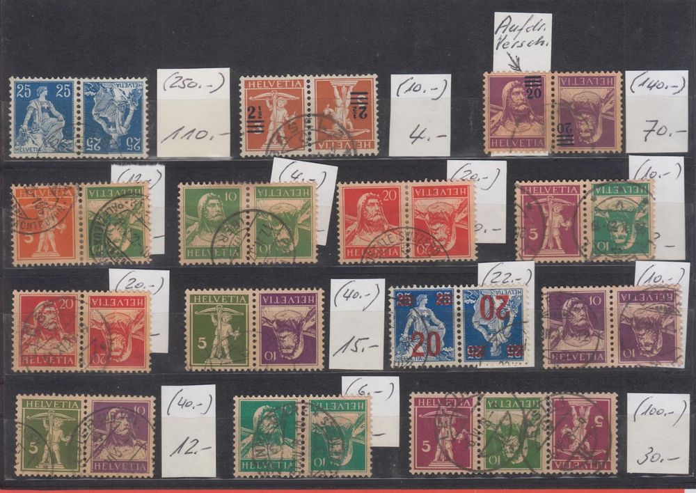 Sammlung Kehrdrucke ab K1, Kat. 650,00 (Antik) in Sarmenstorf für CHF 40 – mit Lieferung auf ...