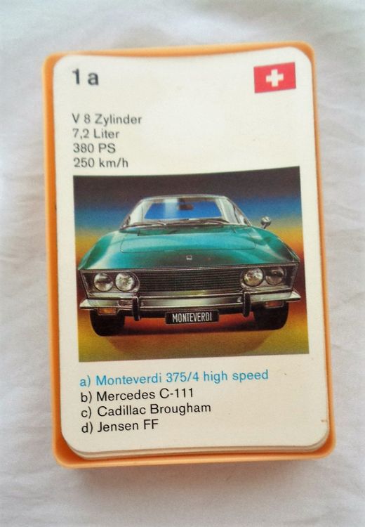 Auto Quartett 60er Jahre / 32 Karten ohne Deckblatt (Gebraucht) in ...