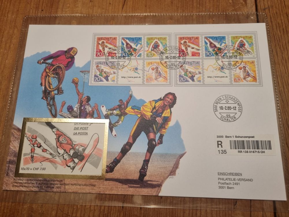 2000 FDC Luxusbrief Trendsportarten (Gebraucht) in Arni AG für CHF 5 – mit Lieferung auf Ricardo ...
