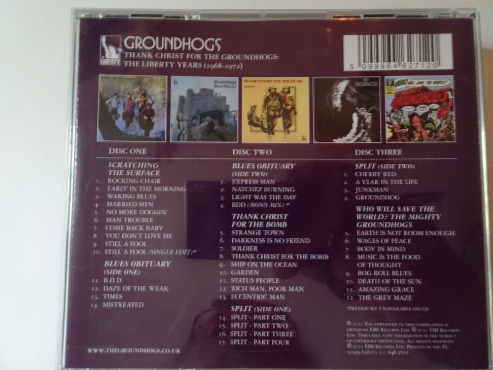 3 CD Box Groundhogs The Liberty Years 1968 - 1972 (Gebraucht) in Schönenwerd für CHF 8 – mit ...