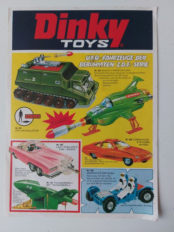 Dinky Toys UFO Fahrzeuge Reklame Poster Diecast Toys | Kaufen auf Ricardo