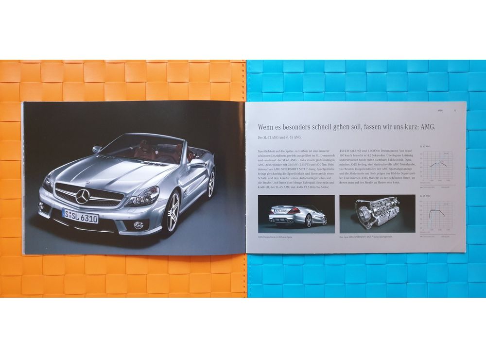 MERCEDES SL R230 2008 - SL 350, SL 500 - Prospekt / Katalog (Neu ...