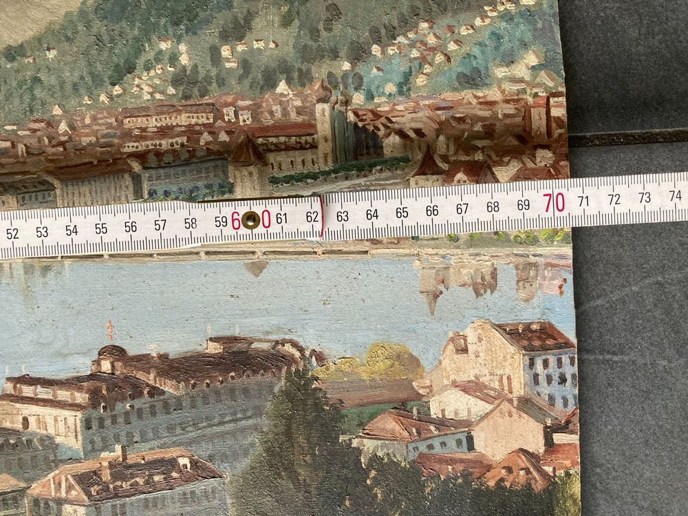 Gemälde von Luzern Stadt auf Hartplatte sign. W. Bänziger (Gebraucht) in Subingen für CHF 85 ...