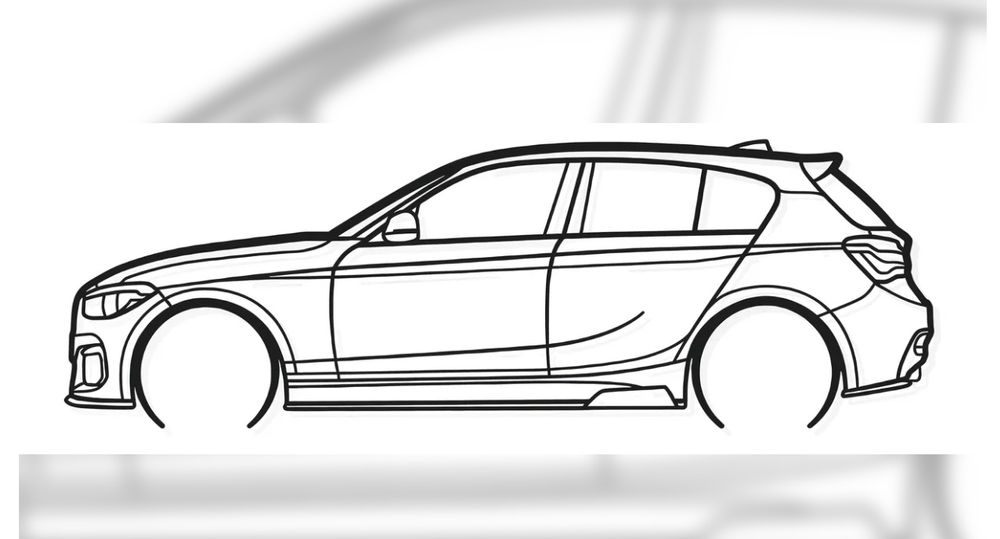 BMW M140i F20 Silhouette Wallart (Neu und originalverpackt) in ...