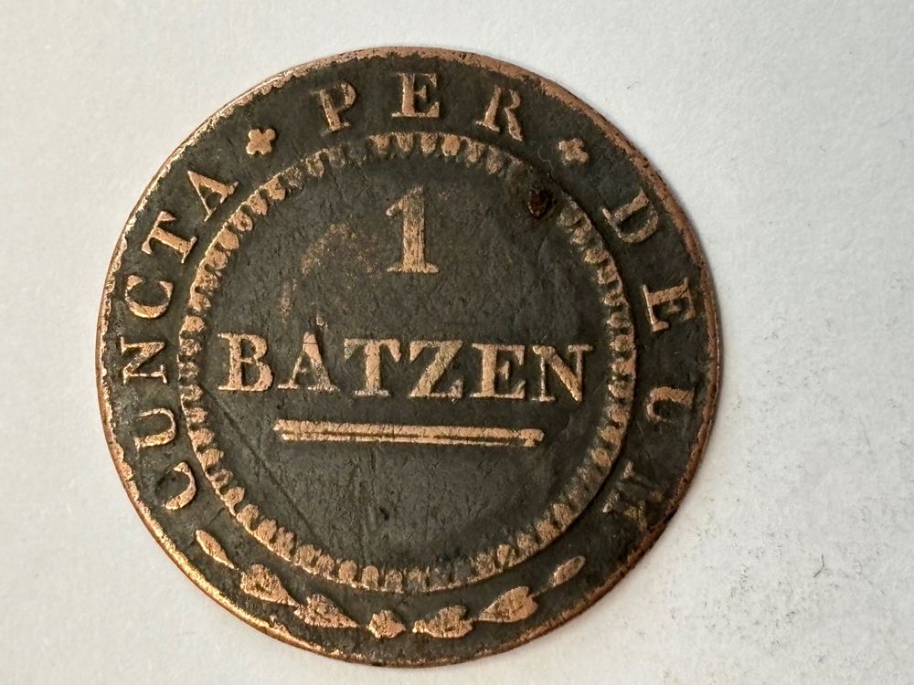 Kantonsmünze Solothurn 1 Batzen 1811 (Gebraucht) in Fulenbach für CHF ...