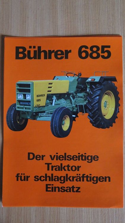 Bührer Traktor Prospekte 685 und 6105 (Neu (gemäss Beschreibung)) in ...