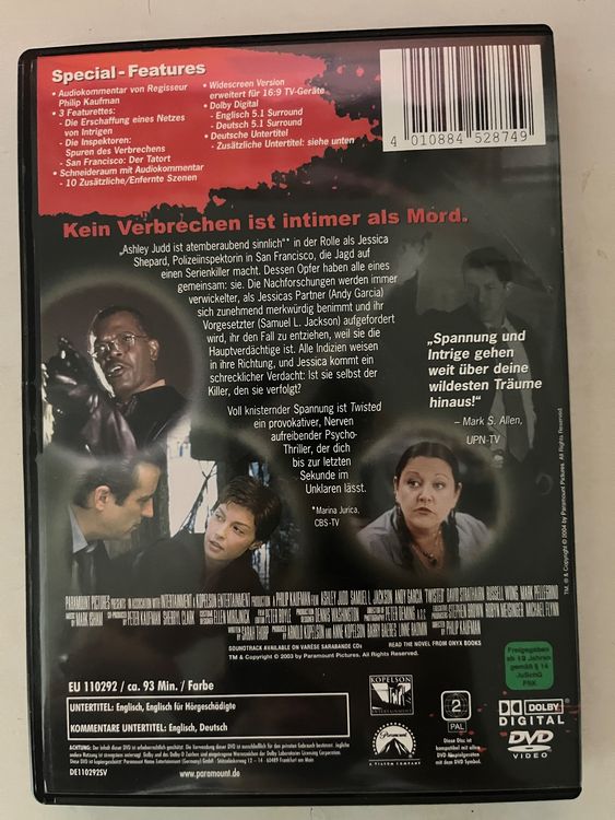 Twisted - der erste Verdacht (2004) DVD 📀 (Neu (gemäss Beschreibung)) in Sierre für CHF 7.95 ...