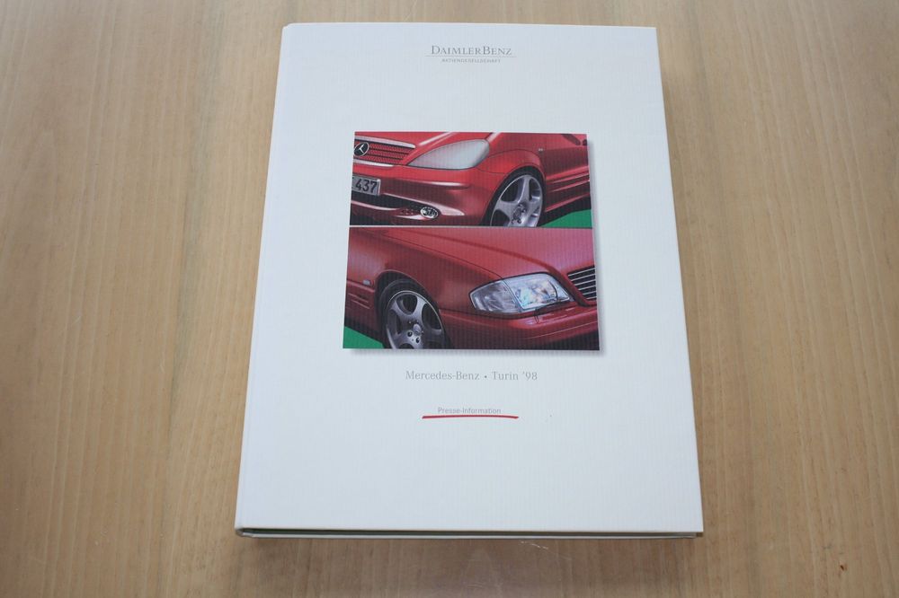 Mercedes Pressemappe Turin 98 Vorstellung A und Facelift SL (Gebraucht ...