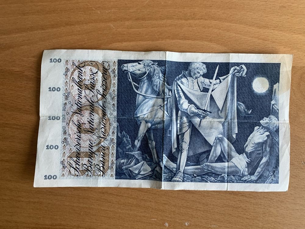Alte 100 Franken Note Schweiz, Sammlerstück (Gebraucht) in Lyss für CHF ...