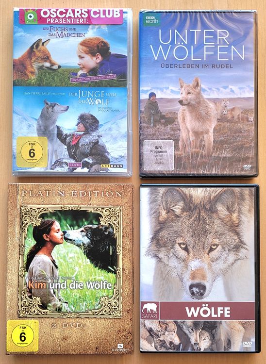 4 DVDs - Wölfe - Naturfilme & Kinderfilme (Neu (gemäss Beschreibung ...