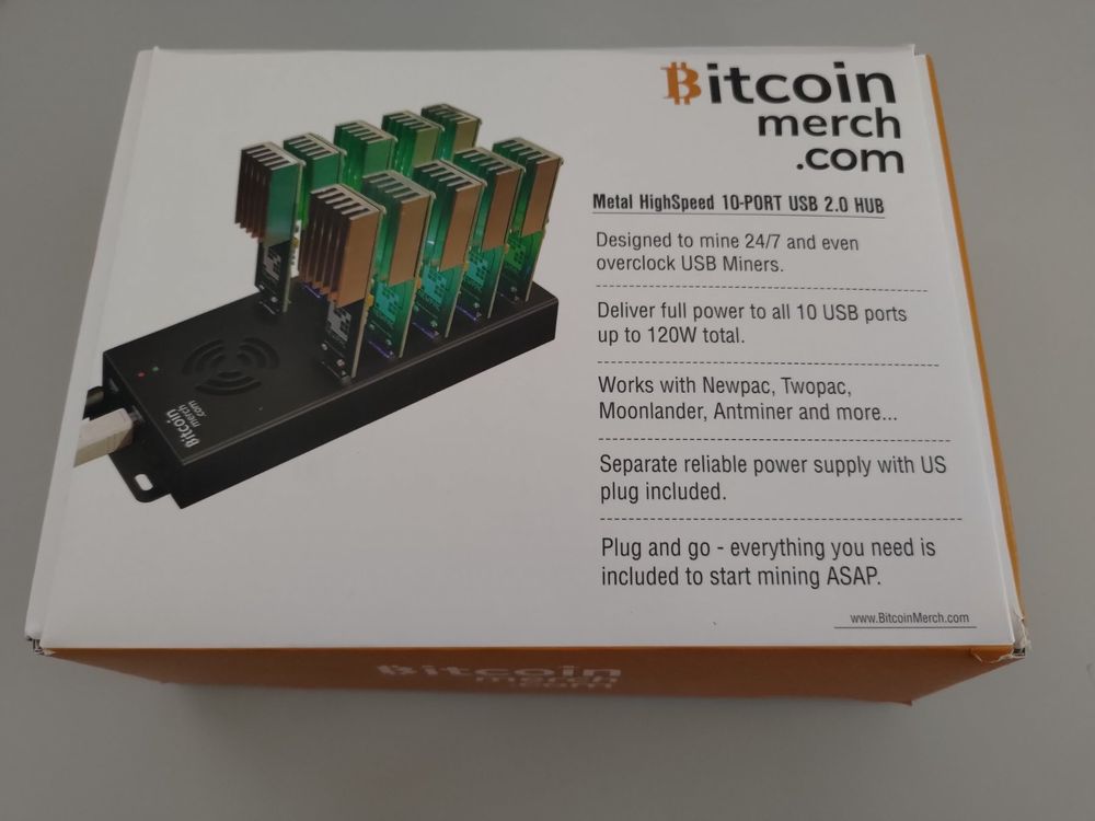 Bitcoin Merch 10-Port USB Hub 120 Watt | Kaufen auf Ricardo